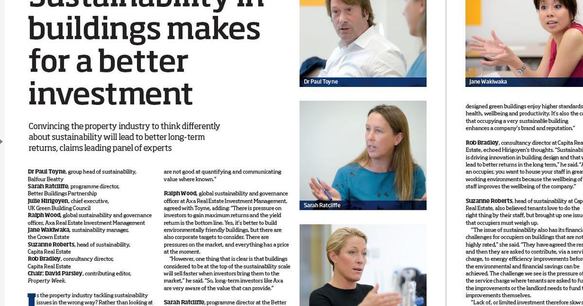 Sustainability in Buildings Makes for a Better Investment | Better ...